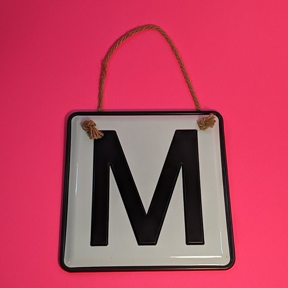 Wall Decor | Metal Monogram With Rope Letter M New | Poshmark